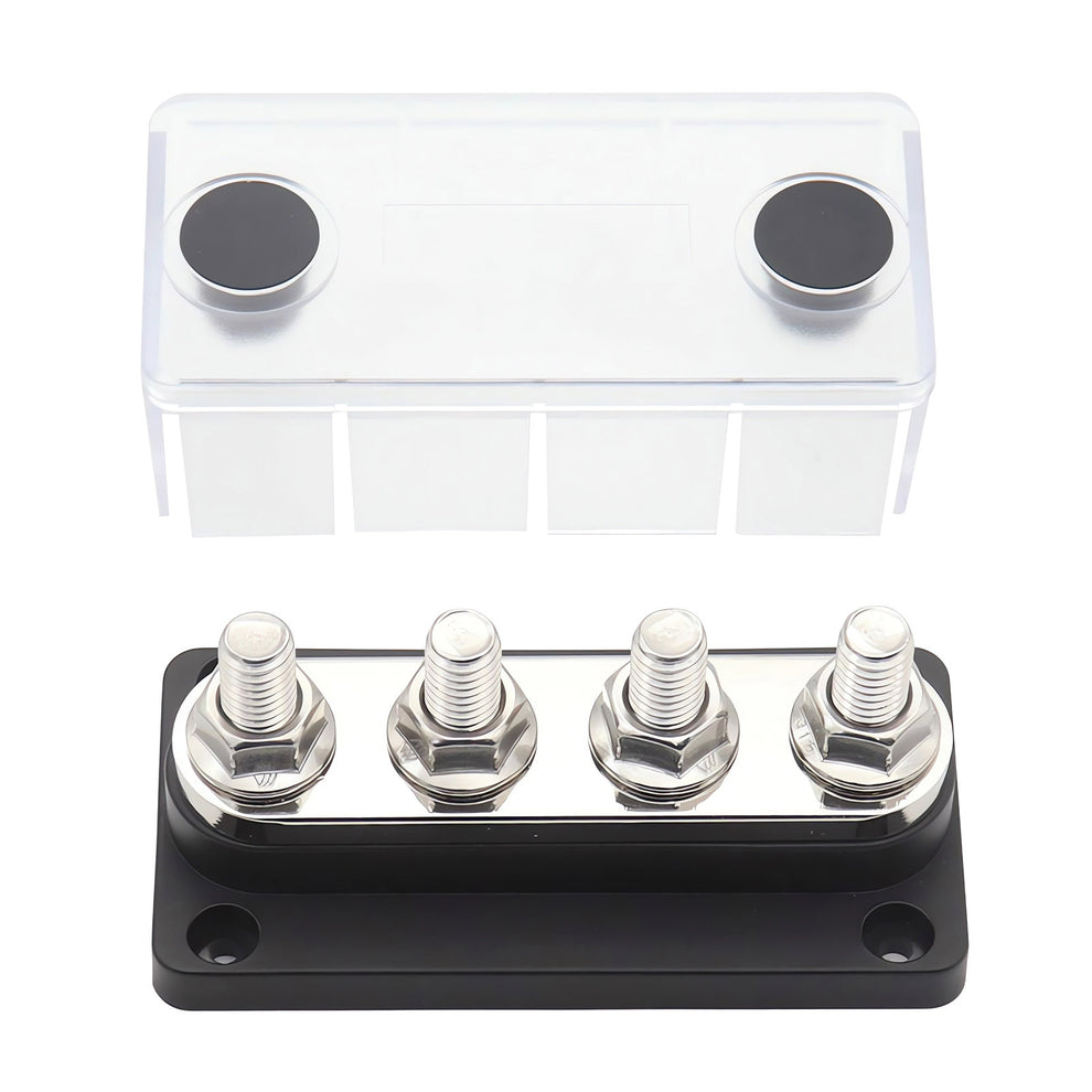 4 GANG 300A M8 Bus Bar 12V Black | Outbax