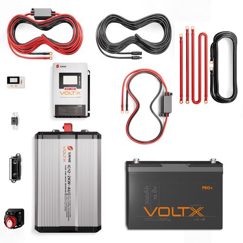 2kw Dual Battery System Kits With Inverter Dc-dc Mppt Controller Lithi