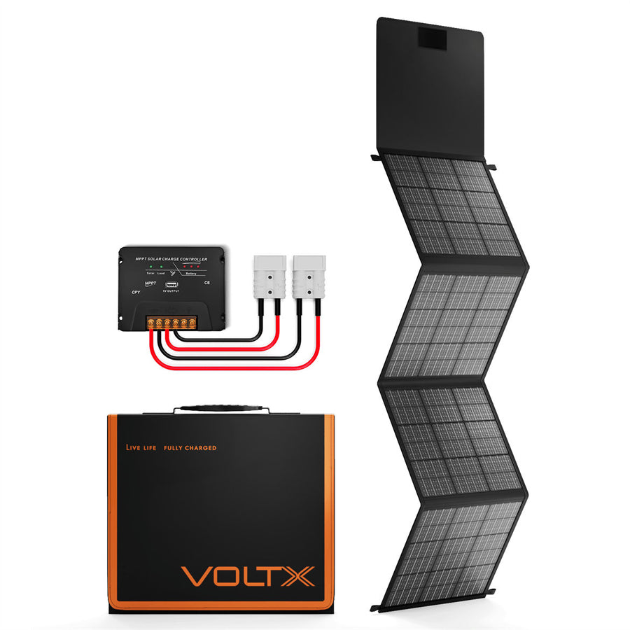 VoltX 12V 160W Mono Solar Blanket Folding Panel Kit | Outbax